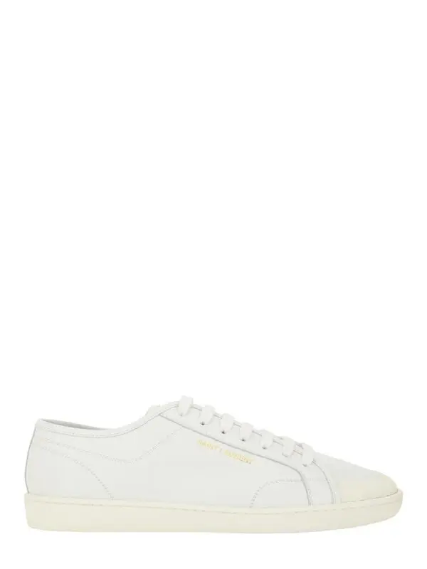 Saint Laurent Gym Leather Sneakers - White