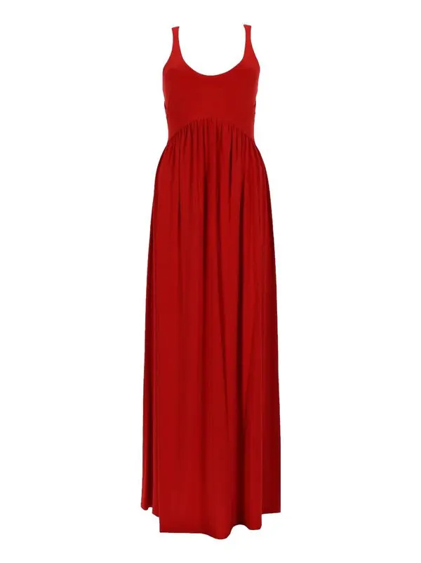 Sportmax Crepe T-shirt Long Dress - Red