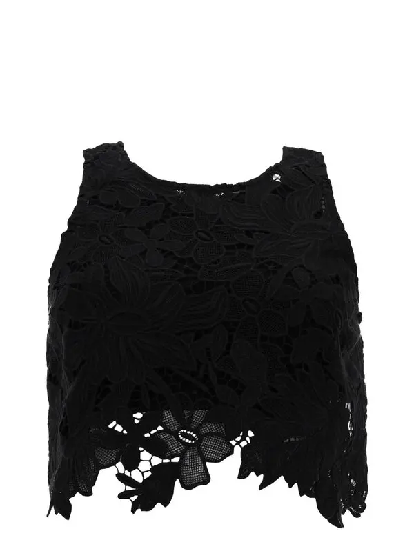 Sportmax Vasto Macramé Top - Black