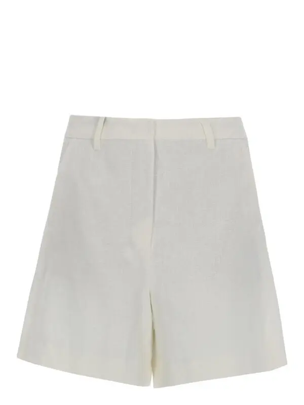 Max Mara Tailored Linen Shorts - White