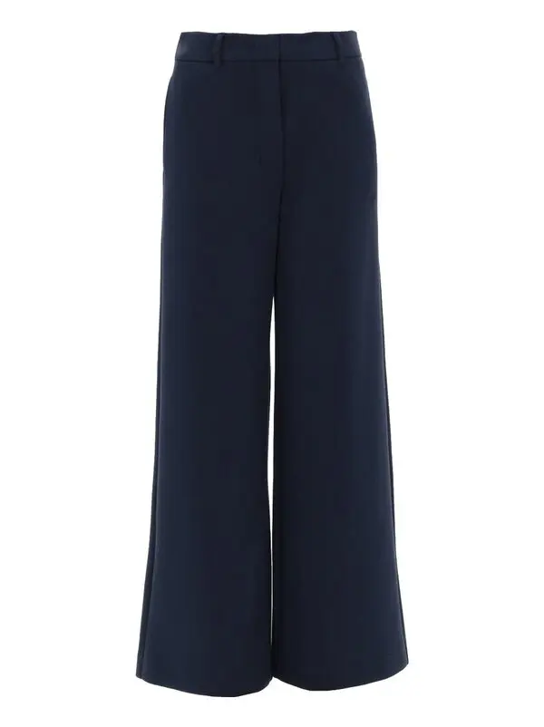 Max Mara Stretch Cotton Trousers - Blue