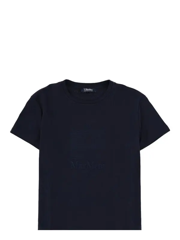 Max Mara Logo Cotton T-shirt - Blue