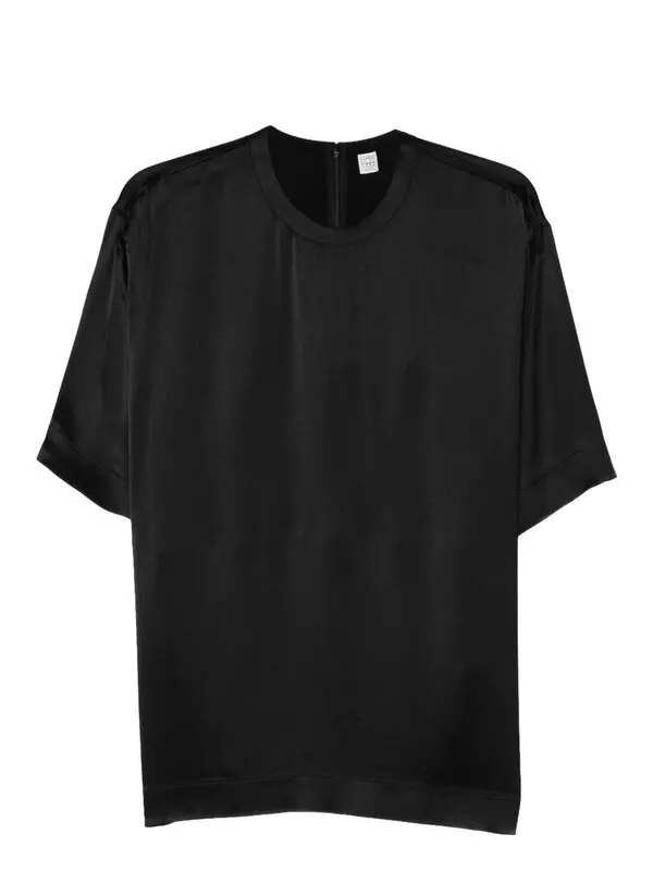 TOTEME Satin Tee - Black