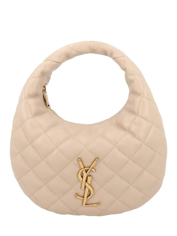 Saint Laurent Baby Lambskin Handbag 17 Cm X 27 Cm X 7.5 Cm - Beige