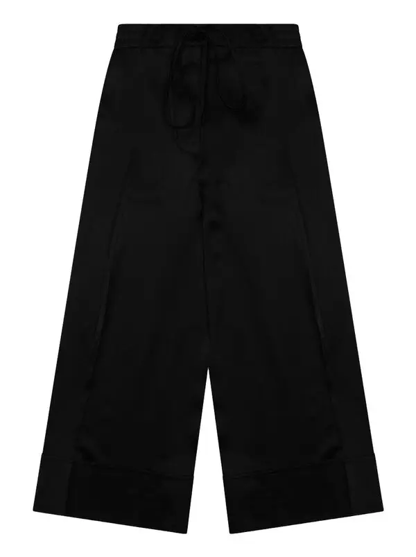 TOTEME Wide-leg Viscose Trousers - Black