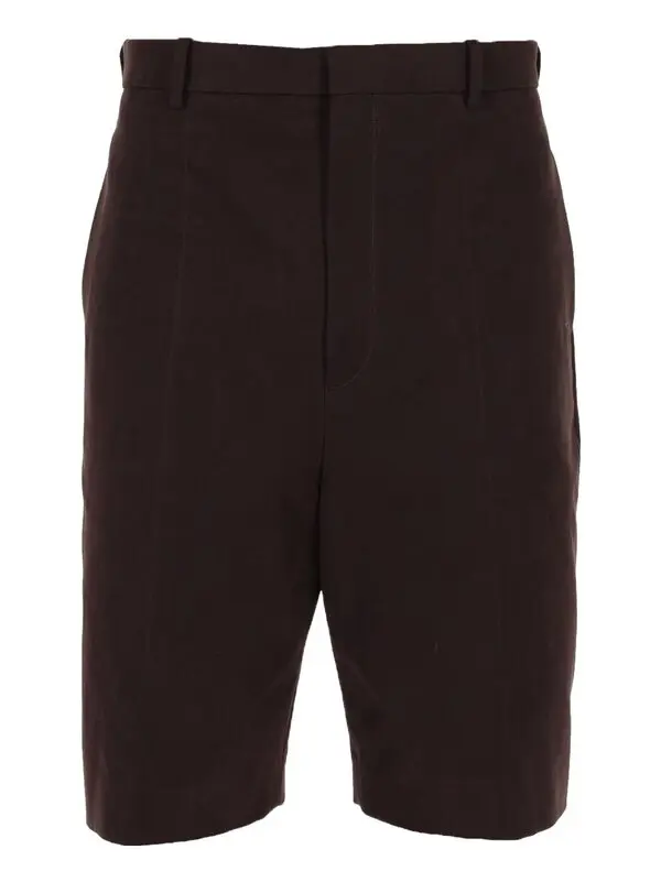 Bottega Veneta Cotton Gabardine Shorts - Brown