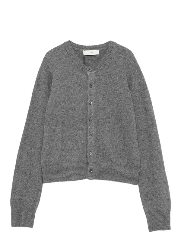 DUNST Wool Blend Cardigan - Grey