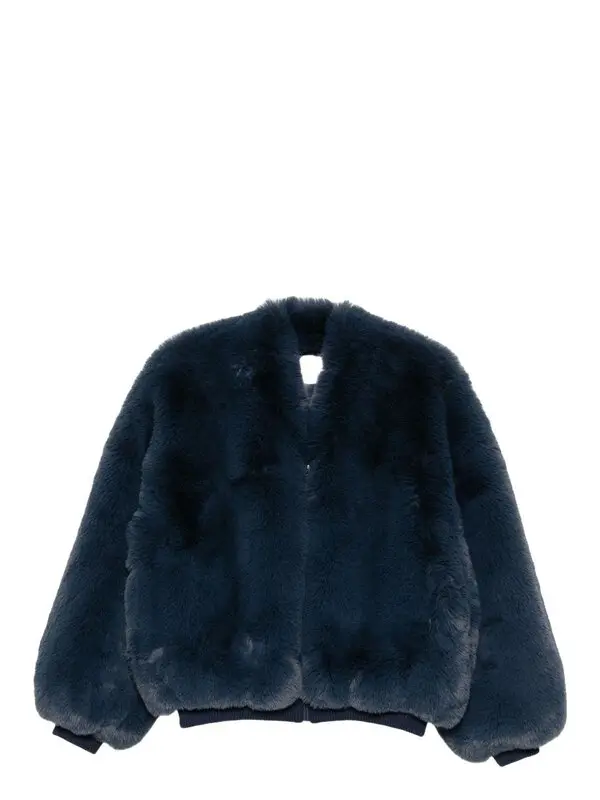 THE FRANKIE SHOP Senna Faux Fur Jacket - Blue