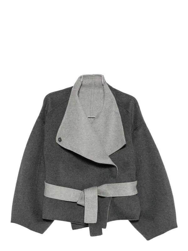 THE FRANKIE SHOP Onelle Wool Reversible Coat - Grey