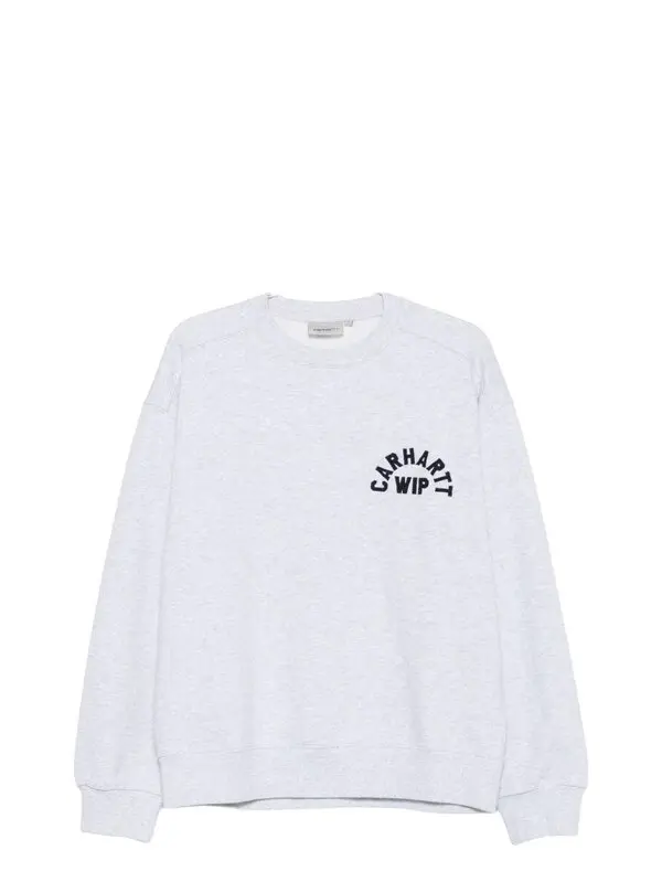 Carhartt Work In Progress Logo Cotton Sweatshirt - Grey