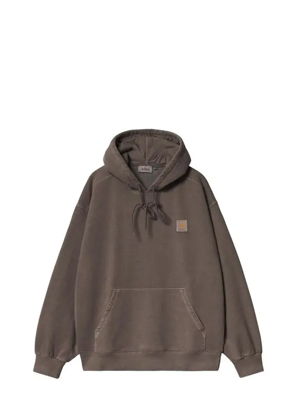 Carhartt Work In Progress Logo Cotton Hoodie - Brown