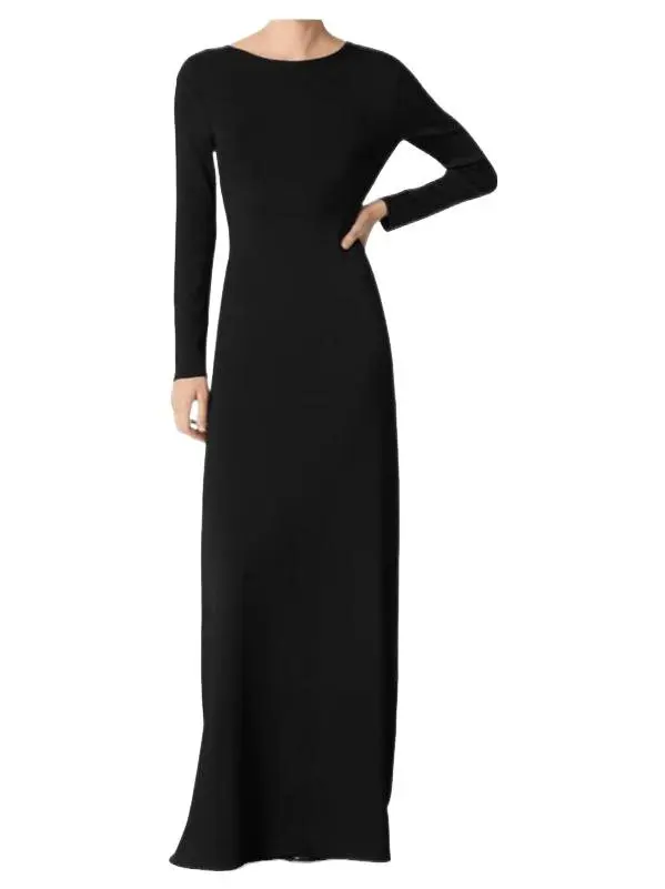 Bottega Veneta Compact Viscose Maxi Dress - Black