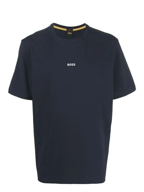 Hugo Boss Logo Printed Crewneck T-shirt - Black