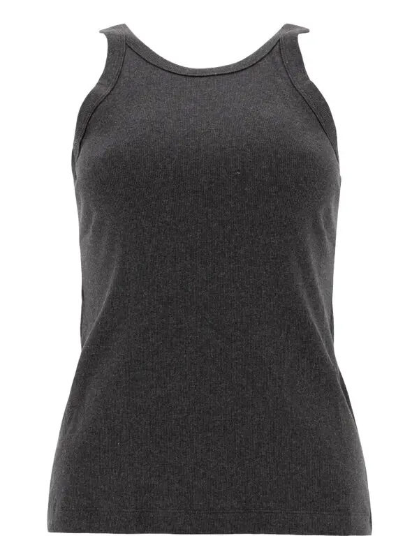 TOTEME Sleeveless Ribbed Tank Top - Grey