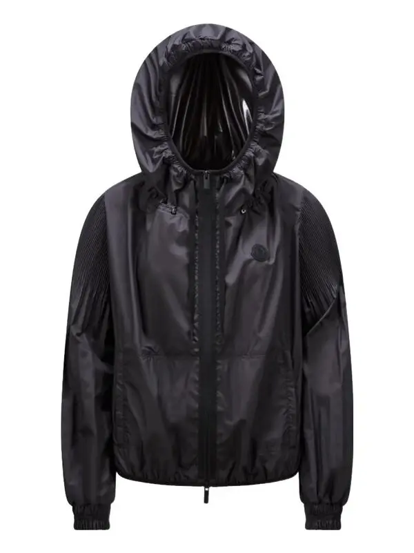 Moncler Auxonne Logo Patch Hooded Jacket - Black