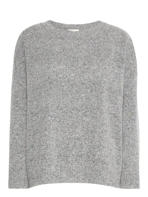 Max Mara Crew Neck Long-sleeved Knitwear - Gray