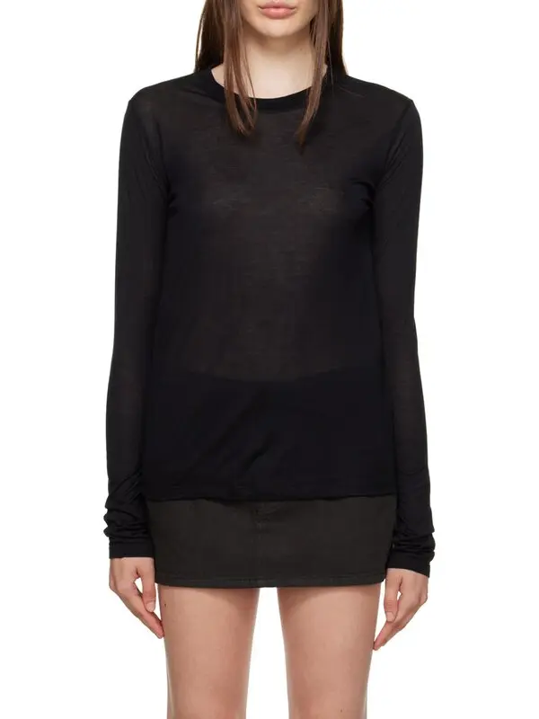 BASERANGE Long-sleeve Lyocell T-shirt - Black