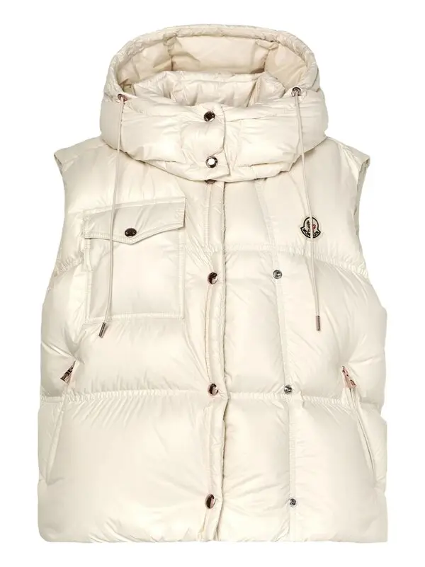 Moncler Pario Sleeveless Down Jacket - White