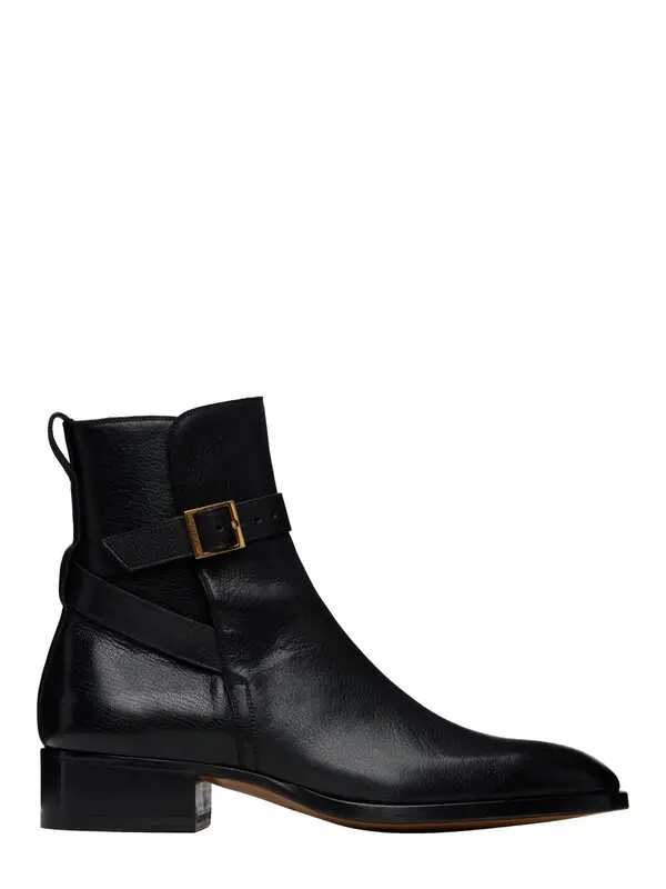 TOM FORD Strap-detail Ankle Boots - Black