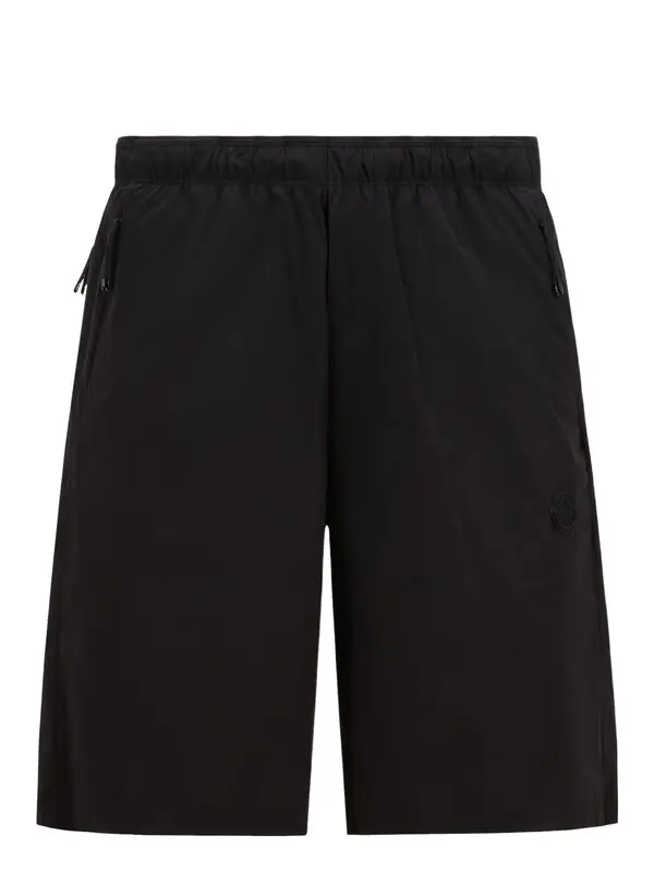 Moncler Logo Patch Shorts - Black