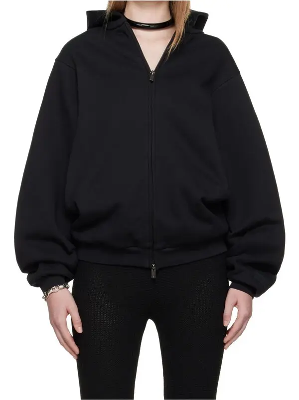 Fear Of God Zipper Hooded Sweatshirt - Black
