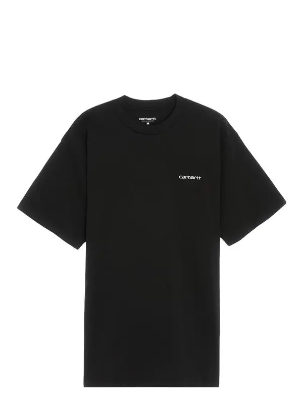 Carhartt Work In Progress Script Logo Embroidered T-shirt - Black