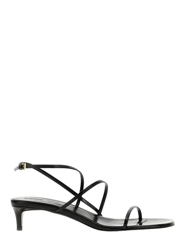 Khaite Loop Heeled Sandals - Black