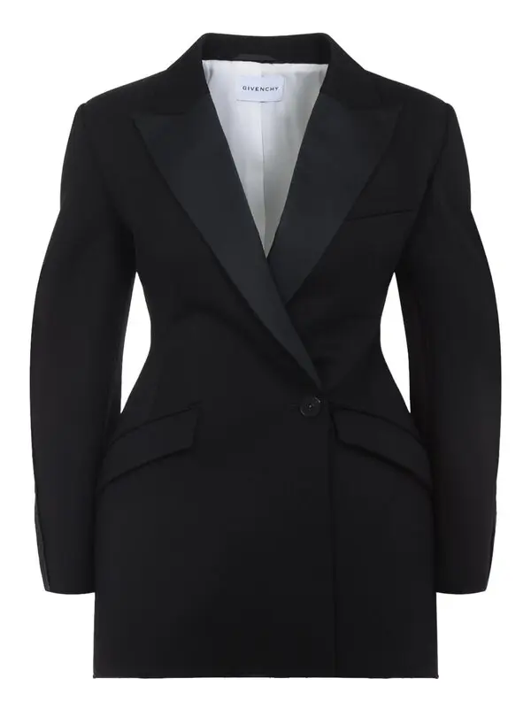Givenchy Inside-out Cocoon Mini Blazer Dress - Black