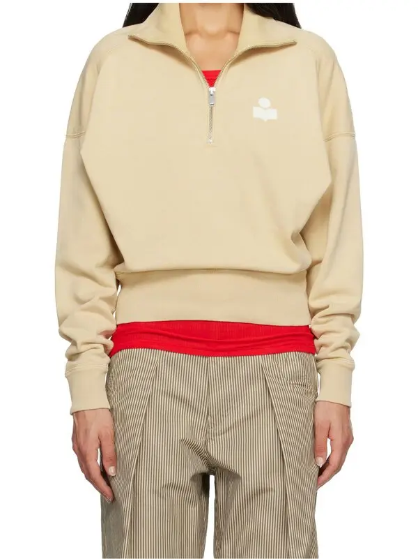 Isabel Marant Étoile Ross Half-zip Sweatshirt - Nude