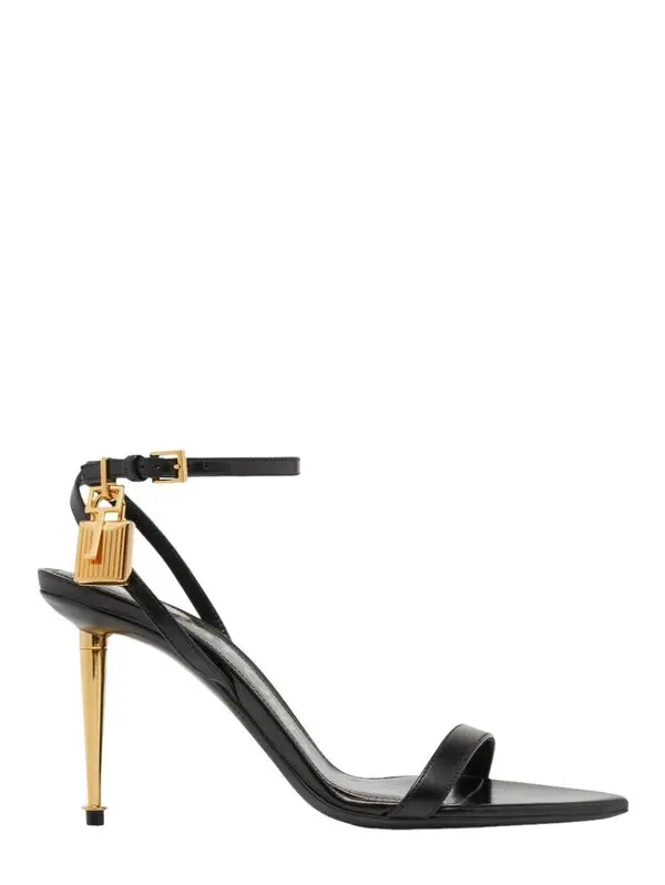 TOM FORD Padlock Pointy Sandals - Black