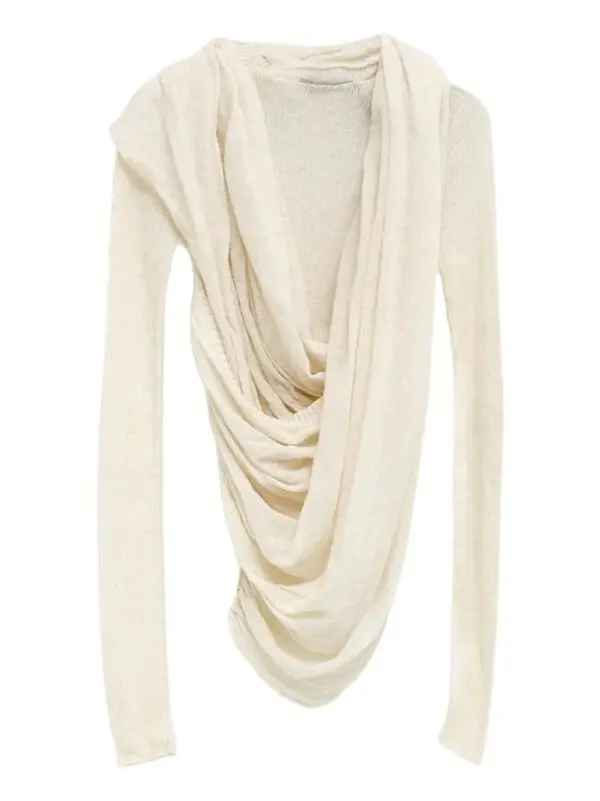 Paloma Wool Cowl-effect Knitted Top - White