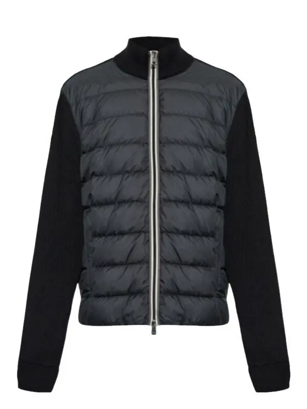 Moncler Zip-up Padded Cardigan - Black