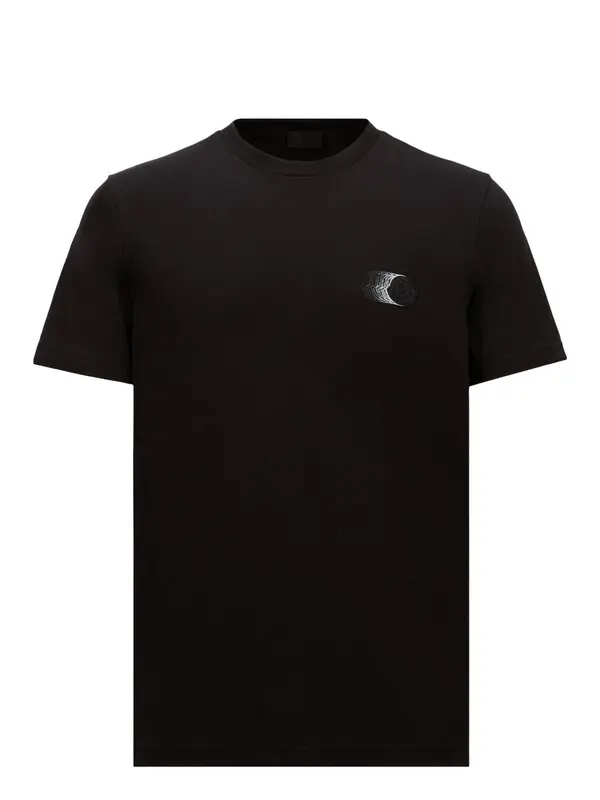 Moncler Faded Logo Motif Crewneck T-shirt - Black