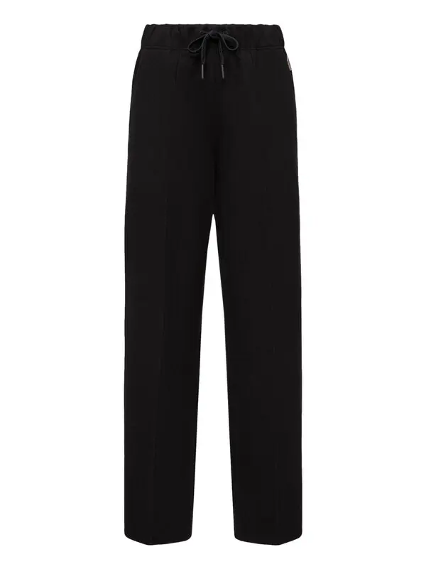 Moncler Logo Embroidered Drawstring Pants - Black