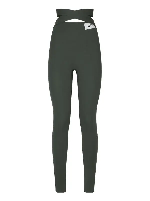 Dolce & Gabbana Crossover-strap High-waisted Leggings - Black