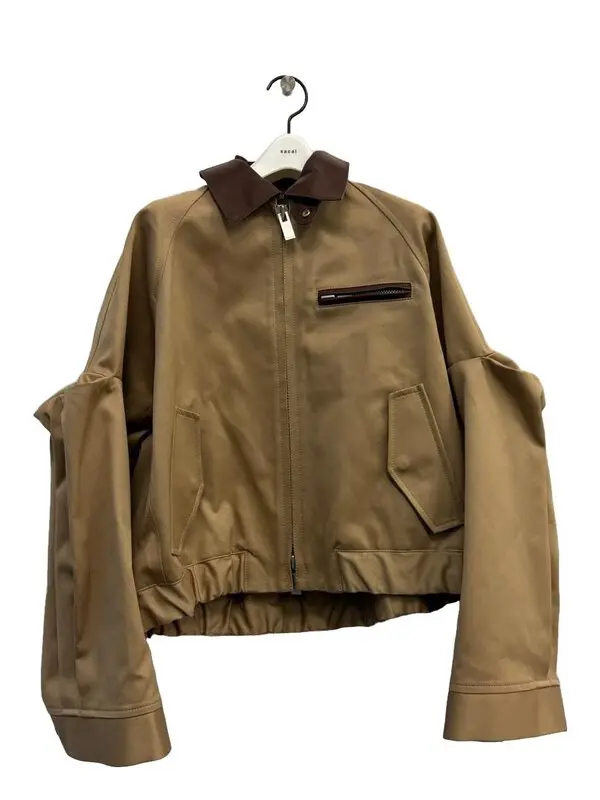 Sacai Chino Zipped Bomber Jacket - Green
