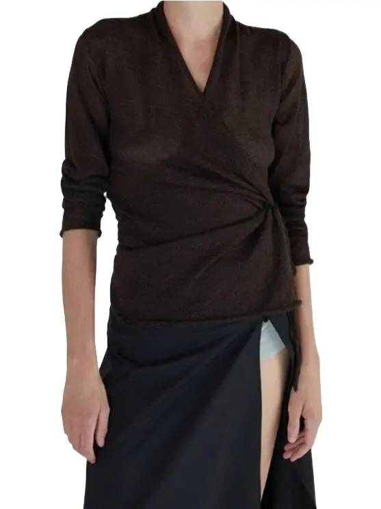 Paloma Wool Sudi Wrap Knitwear - Black