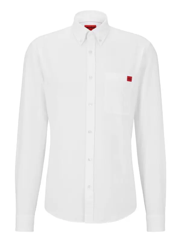 Hugo Boss Button-down Slim-fit Shirt - White