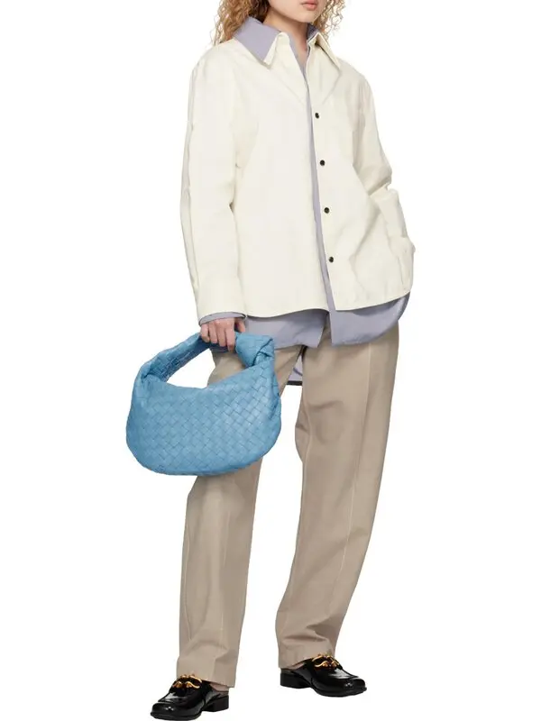 Bottega Veneta Printed Leather Casual Pants - Nude