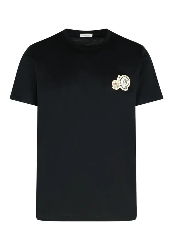 Moncler Logo Patch Crewneck T-shirt - Black