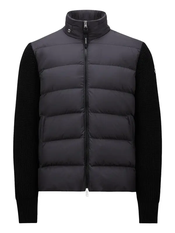 Moncler Logo Patch Padded Cardigan - Black