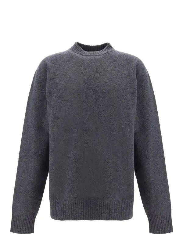 JIL SANDER Crewneck Knitted Jumper - Black