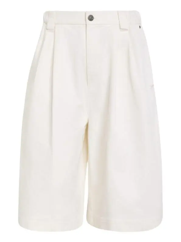 ADIDAS ORIGINALS Wide-leg Denim Shorts - Clouds White