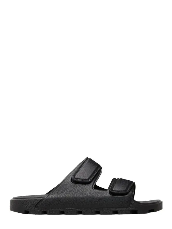 Hugo Boss Printed Logo Slippers - Black