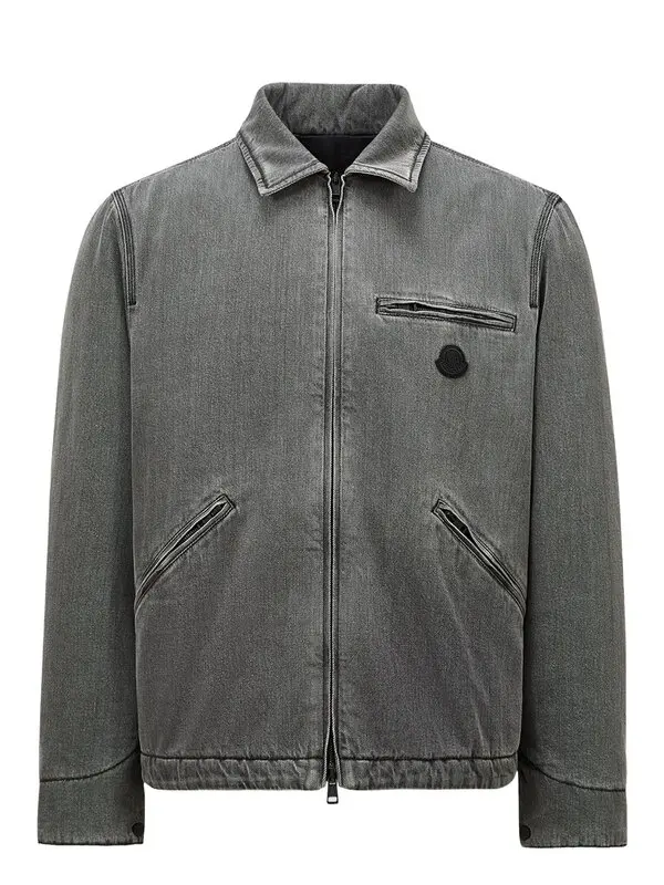 Moncler Acate Padded Denim Shirt Jacket - Black