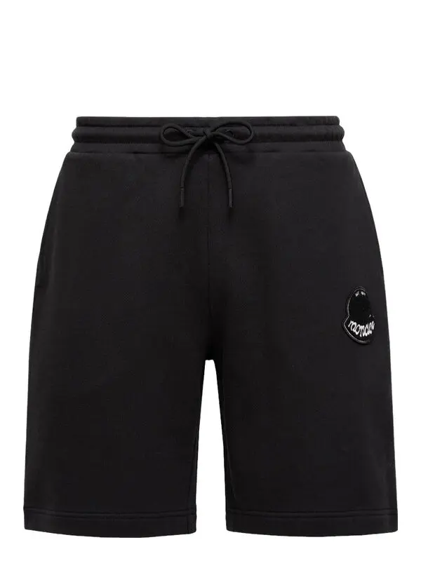 Moncler Logo Patch Drawstring Shorts - Black
