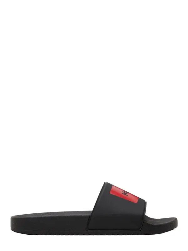Hugo Boss Logo Slides - Black