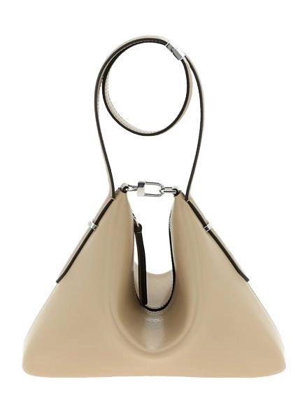 TOTEME Bevel Logo Printed Top Handle Bag - Nude