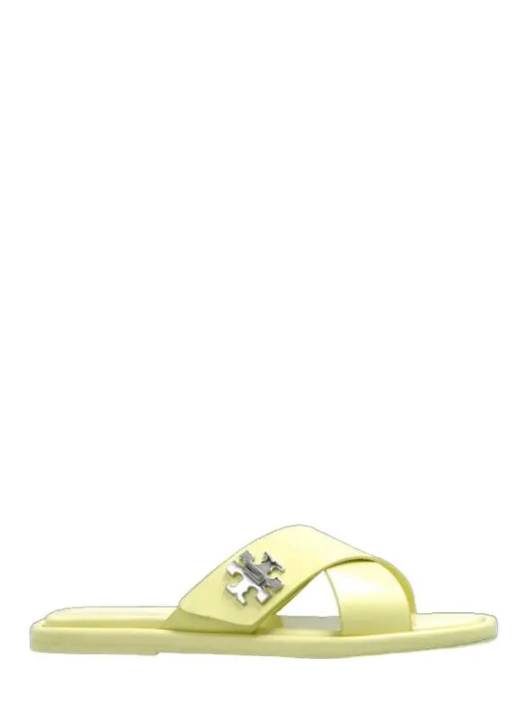 Tory Burch Leather Slides - Yellow