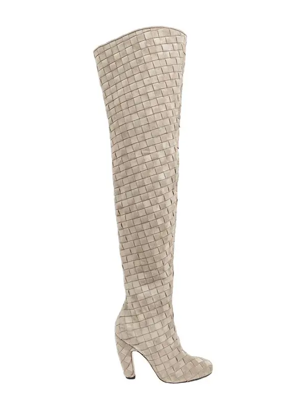 Bottega Veneta High Heel Over-the-knee Boots - Grey